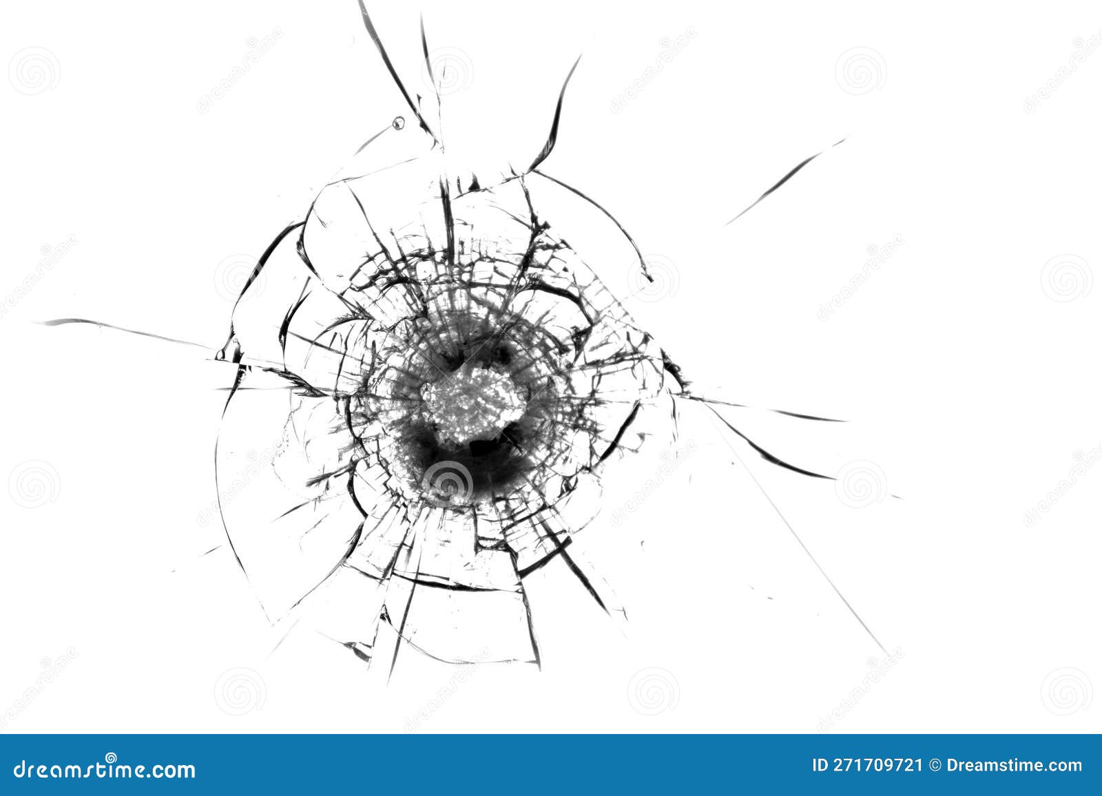 Broken Hole in Glass Transparent Background Stock Illustration ...