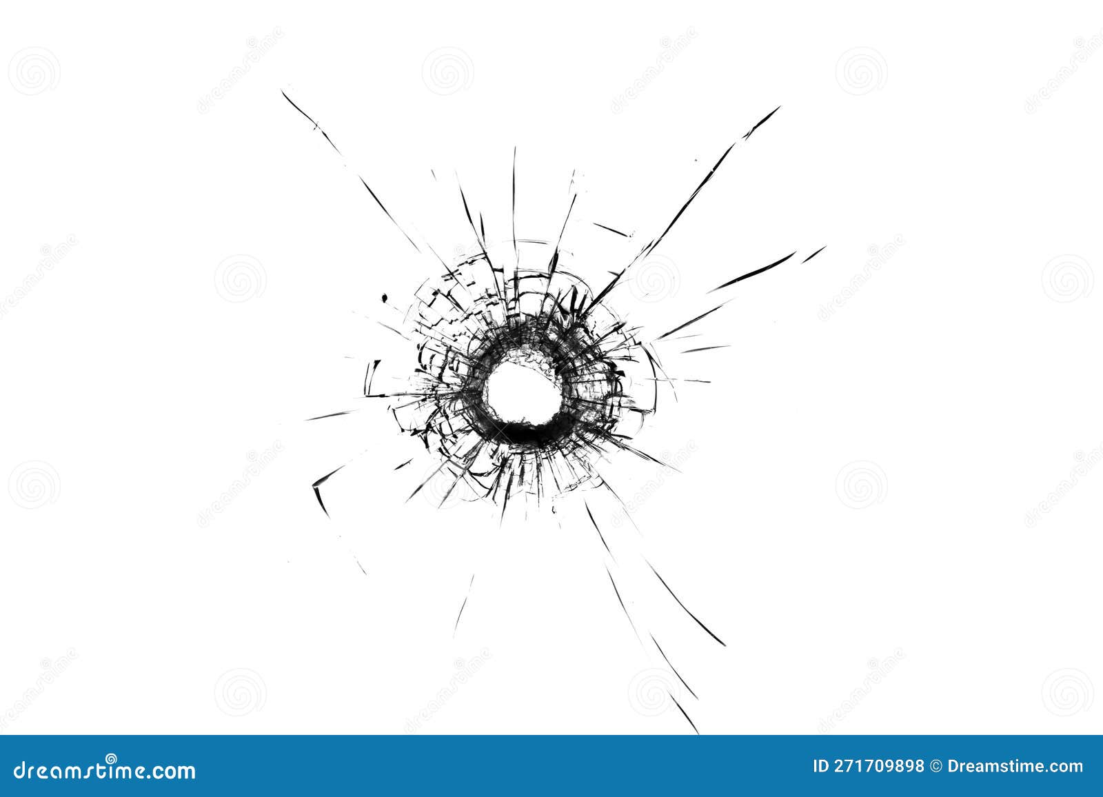 Broken Hole in Glass Transparent Background Stock Illustration ...