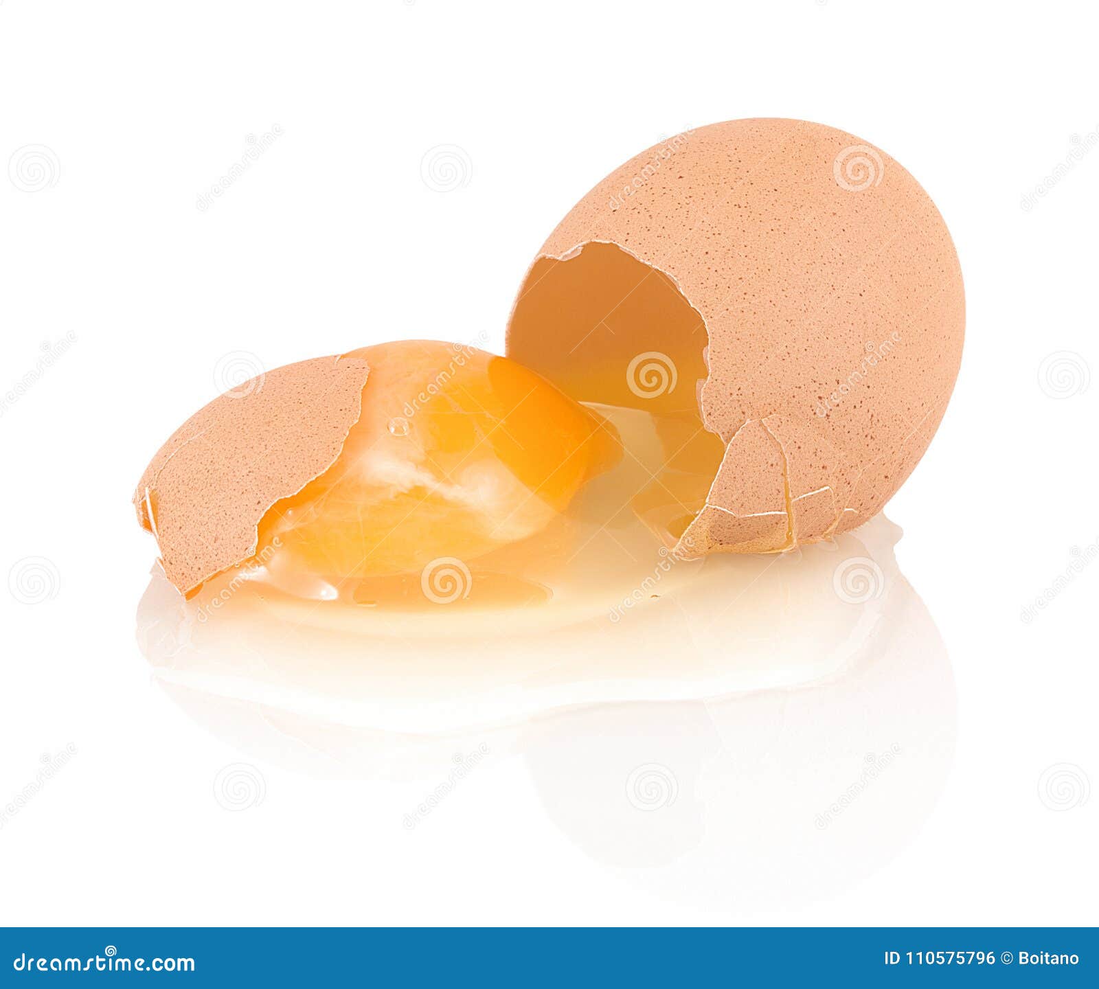 Home Growth Brown Chicken Egg Isolated On White Background With Shadow ...