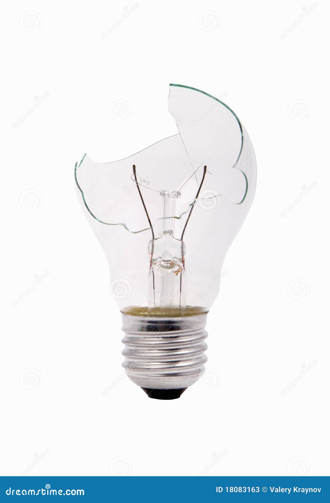 Broken Household Light Bulb Stock Image - Image of damaged, generation ...