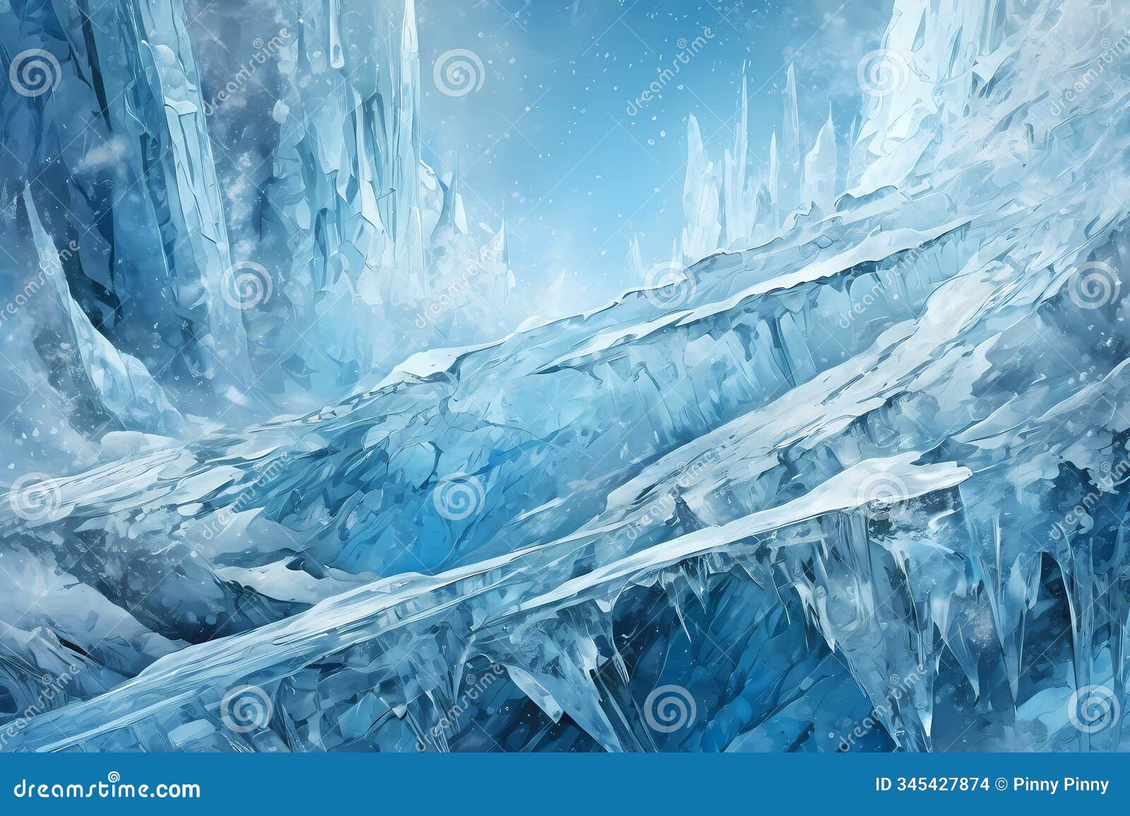 The Broken Ice, Abstract Icy Blue Grunge Backgrounds Stock Photo ...