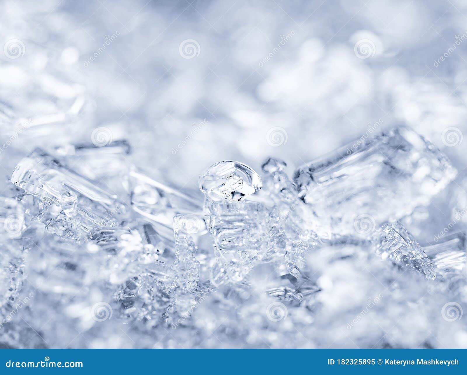 Texture Of Ice Crystals On A Frozen Puddle Surface Stock Photography ...
