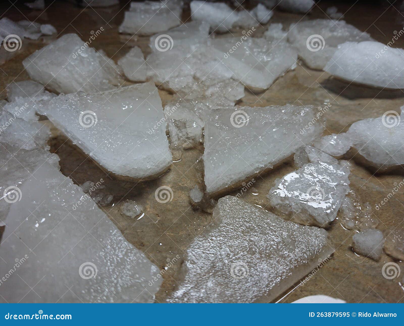 Broken ice on the floor stock image. Image of iceberg - 263879595