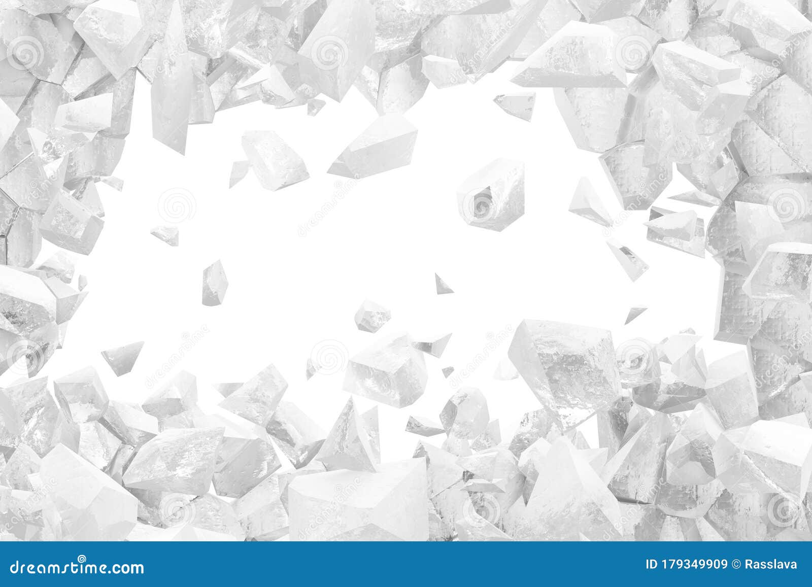 Broken Ice Wall with Hole stock illustration. Illustration of crash ...