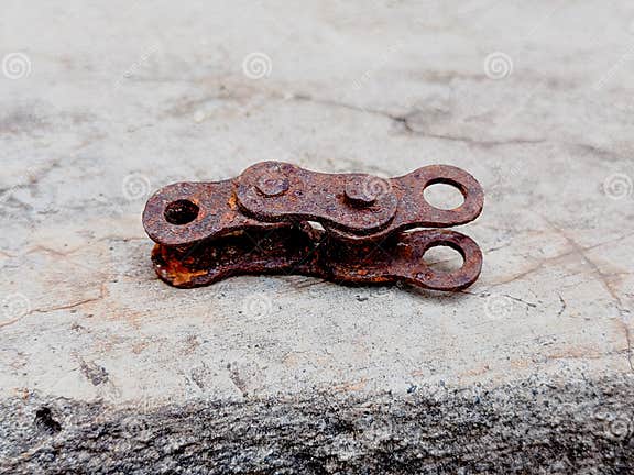 A Broken Iron Chain Damage and Rust Stock Photo - Image of damaged ...