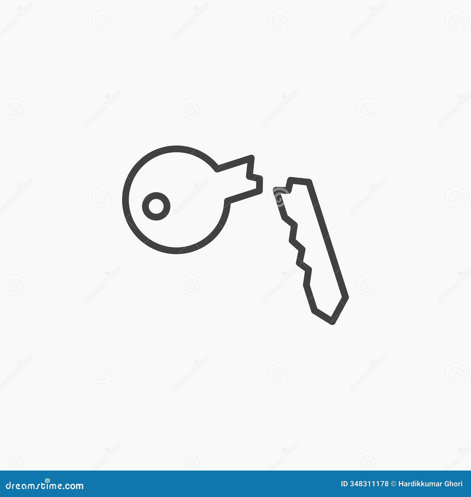 Broken key icon vector stock vector. Illustration of adult - 348311178