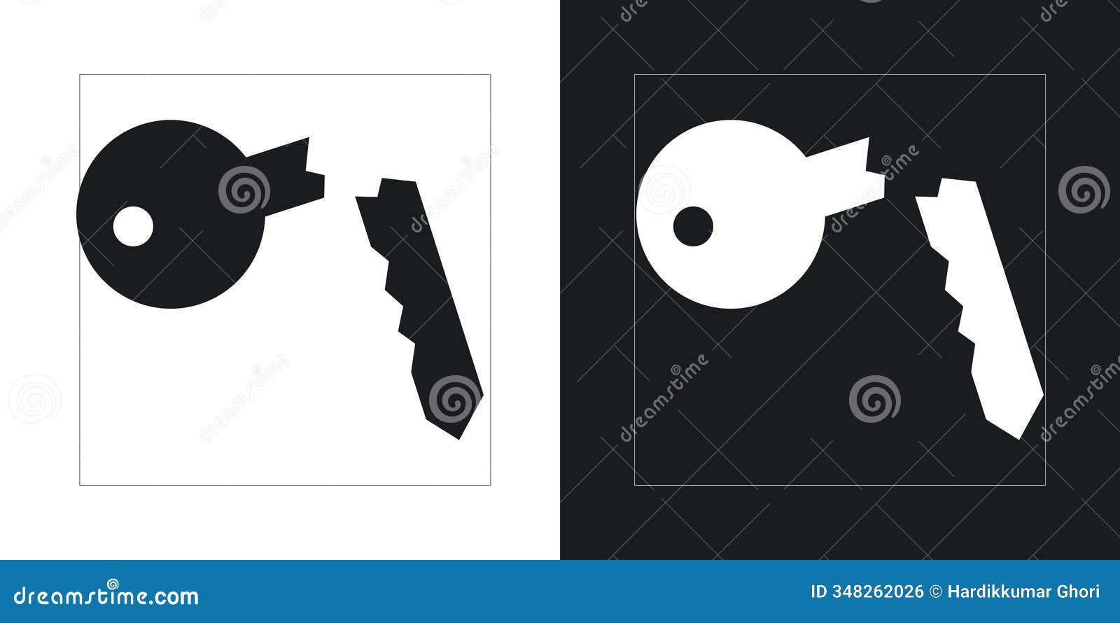 Broken key icon vector stock illustration. Illustration of background ...