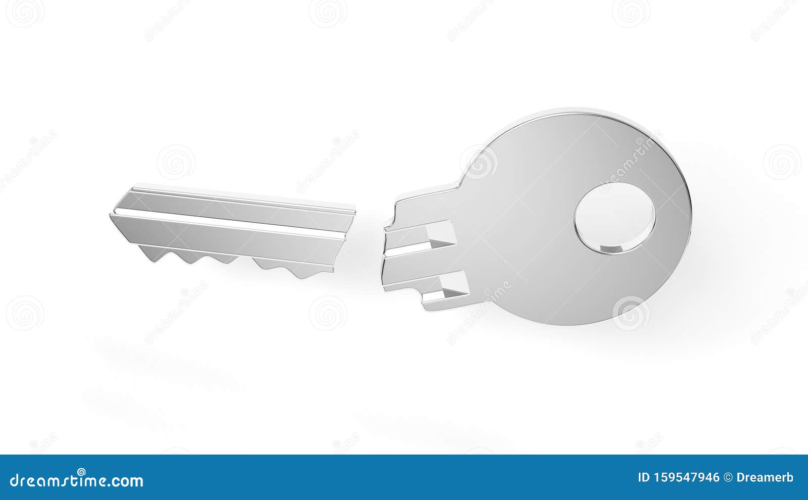 Broken Key Isolated on White Background. Stock Illustration ...