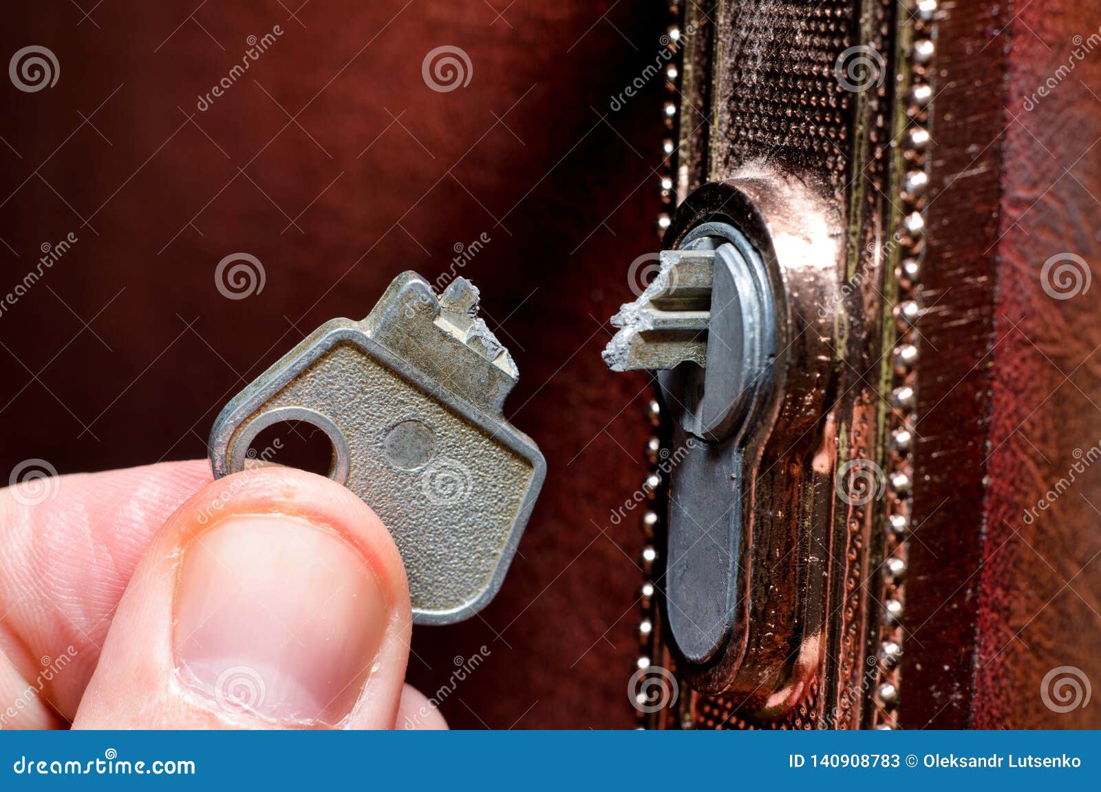 Broken Lock, Bolt On The Door With Rust On The Old Door Royalty-Free ...