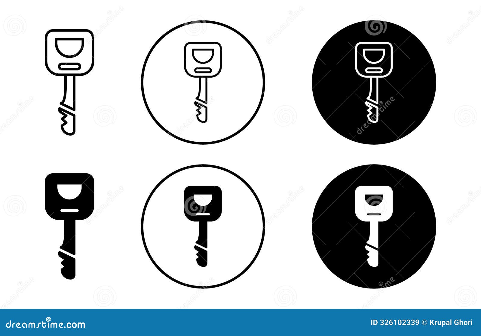 Broken Key Vector Icon Mark Set Symbol for Web Application Stock Vector ...