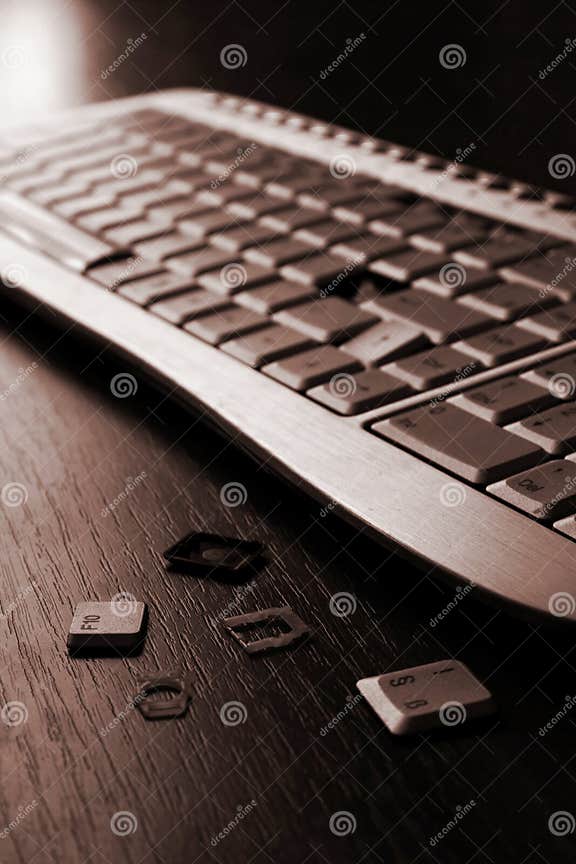 Broken Keyboard stock image. Image of break, fixing, broken - 3268869