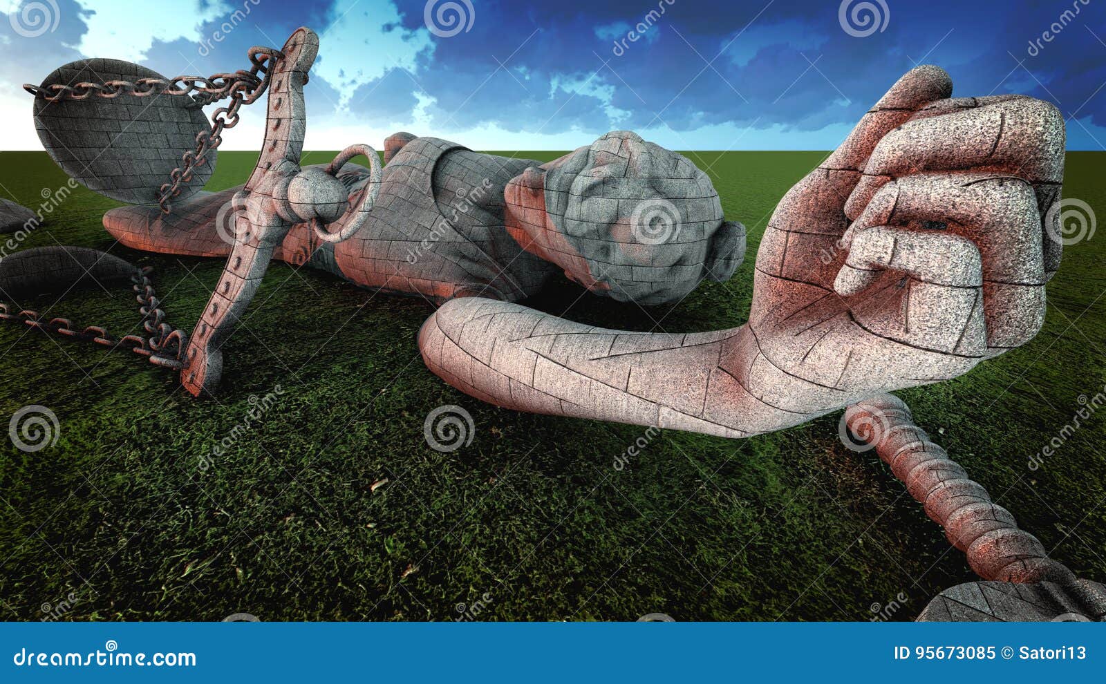 Broken Lady Of Justice 3d Rendering Stock Photo | CartoonDealer.com ...