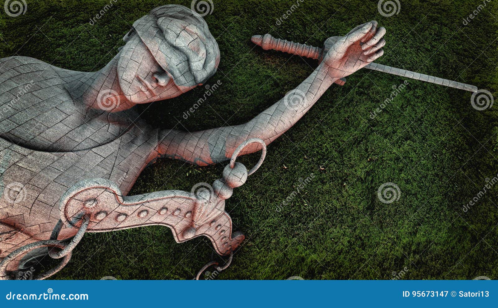 Broken Lady Of Justice 3d Rendering Stock Photography | CartoonDealer ...