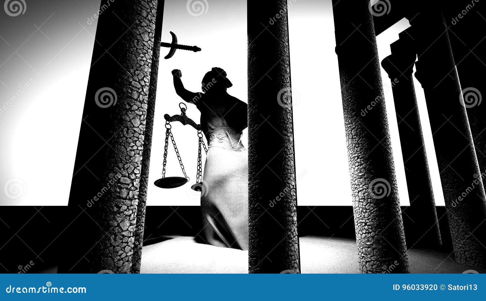 Broken Lady of Justice 3d Rendering Stock Photo - Image of defeat ...
