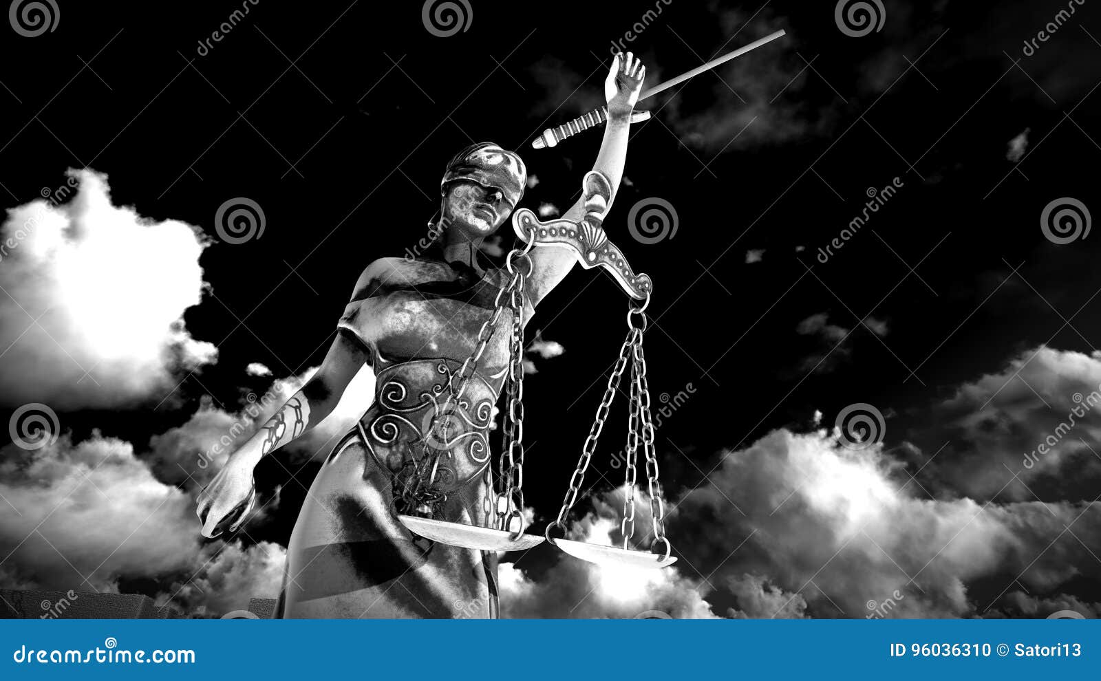 Broken Lady Of Justice 3d Rendering Stock Photography | CartoonDealer ...