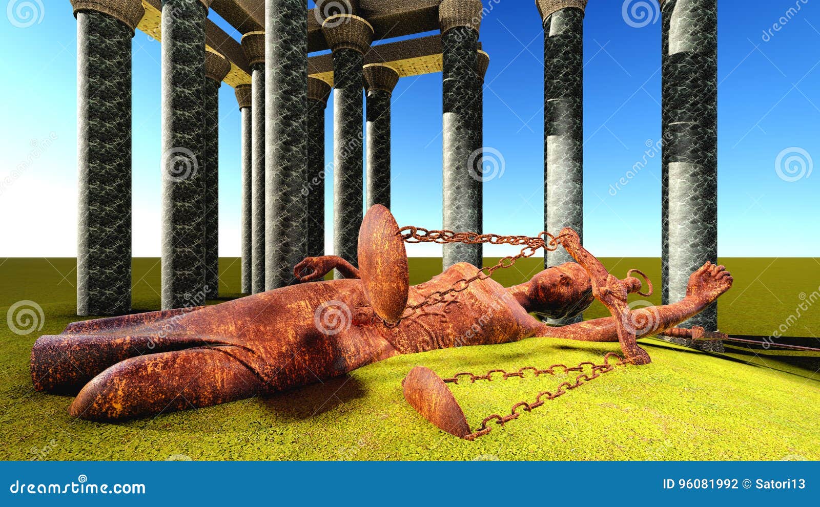 Broken Lady Of Justice 3d Rendering Stock Photography | CartoonDealer ...