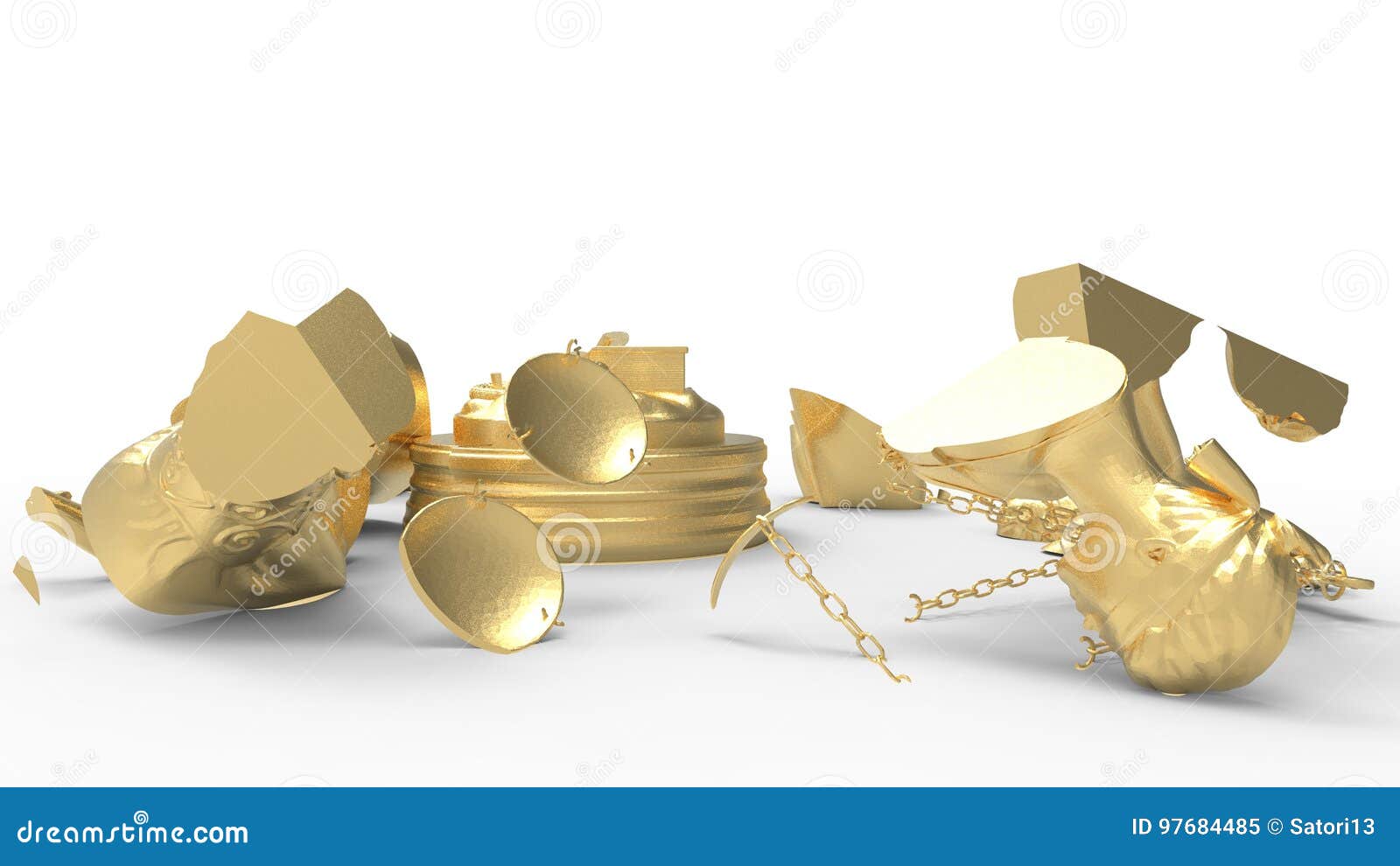 Broken Lady Of Justice 3d Rendering Stock Photo | CartoonDealer.com ...