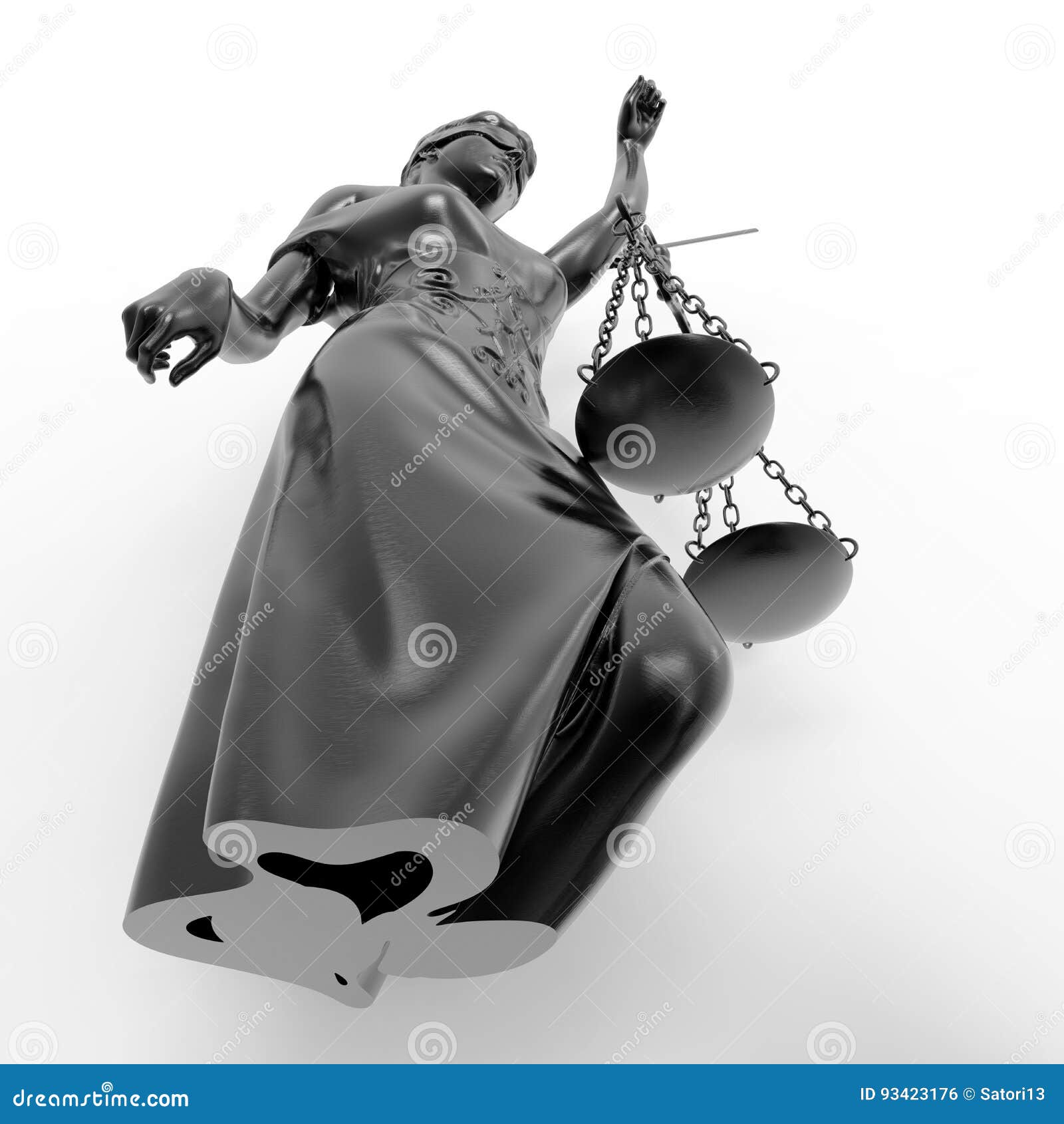 Broken Lady of Justice 3d Rendering Stock Photo - Image of hold, chain ...