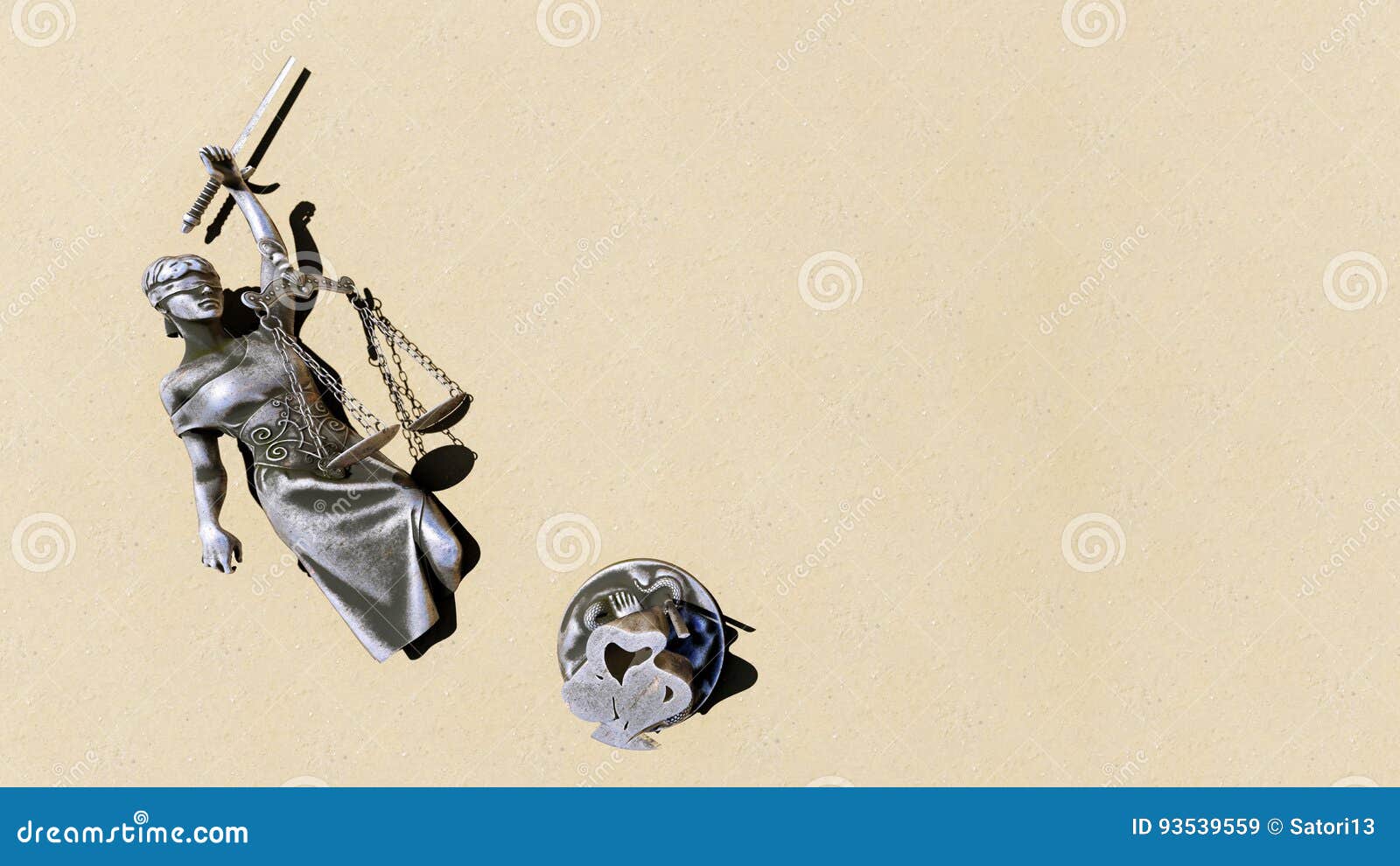 Broken Lady of Justice 3d Rendering Stock Image - Image of judgment ...