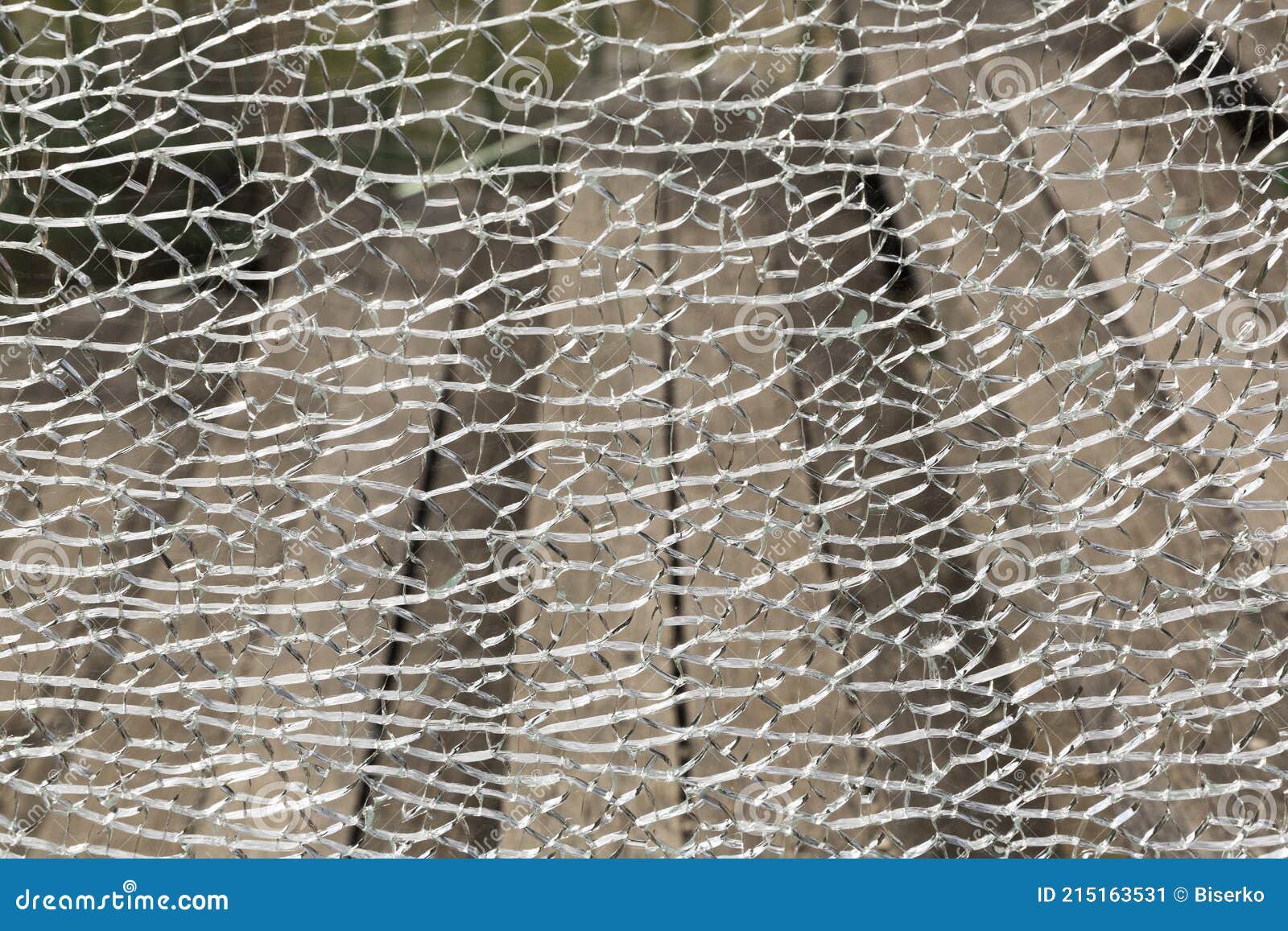 Broken laminated glass net stock image. Image of resistence - 215163531