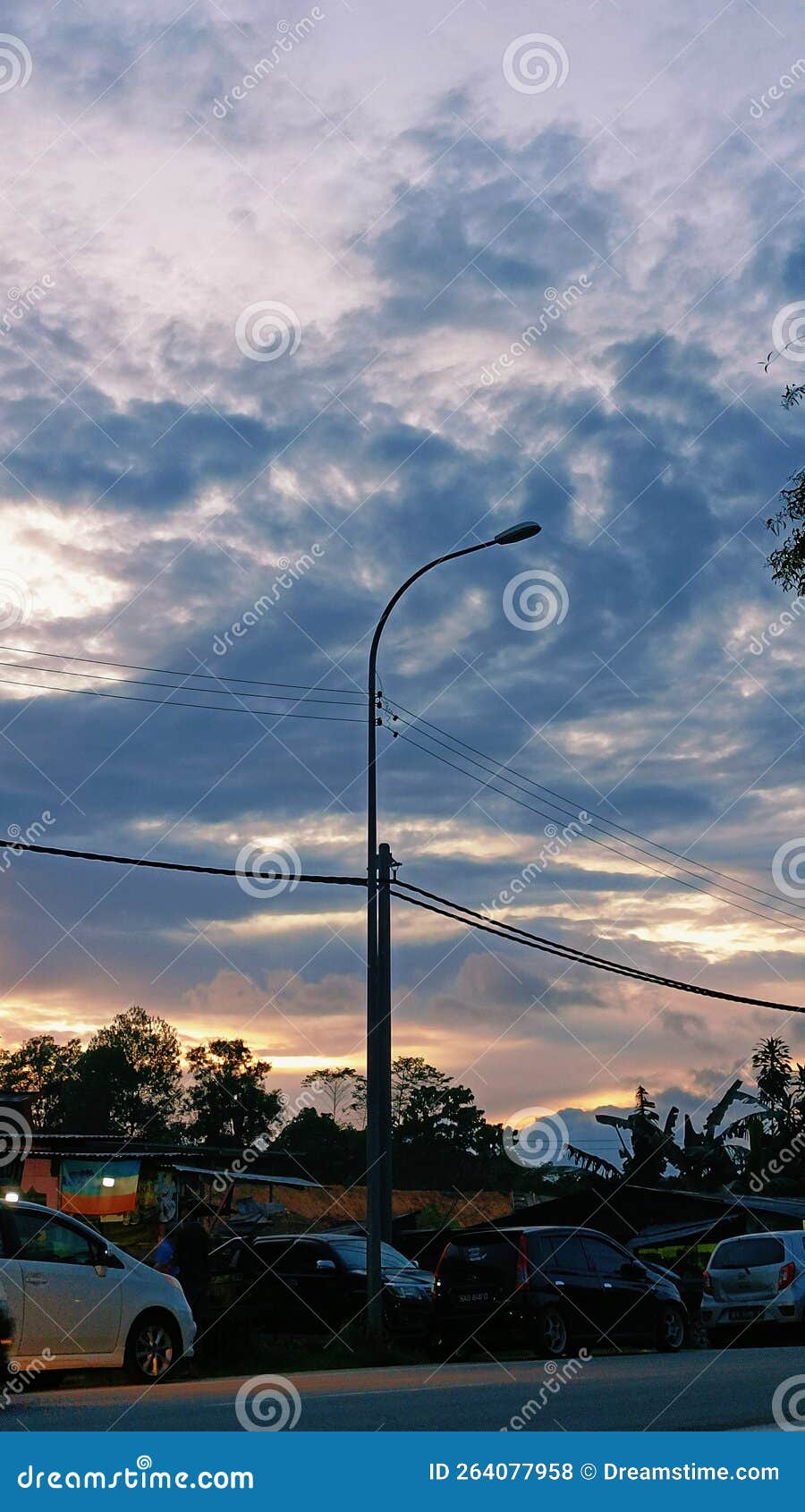 Broken lamp post stock photo. Image of broken, lighting - 264077958