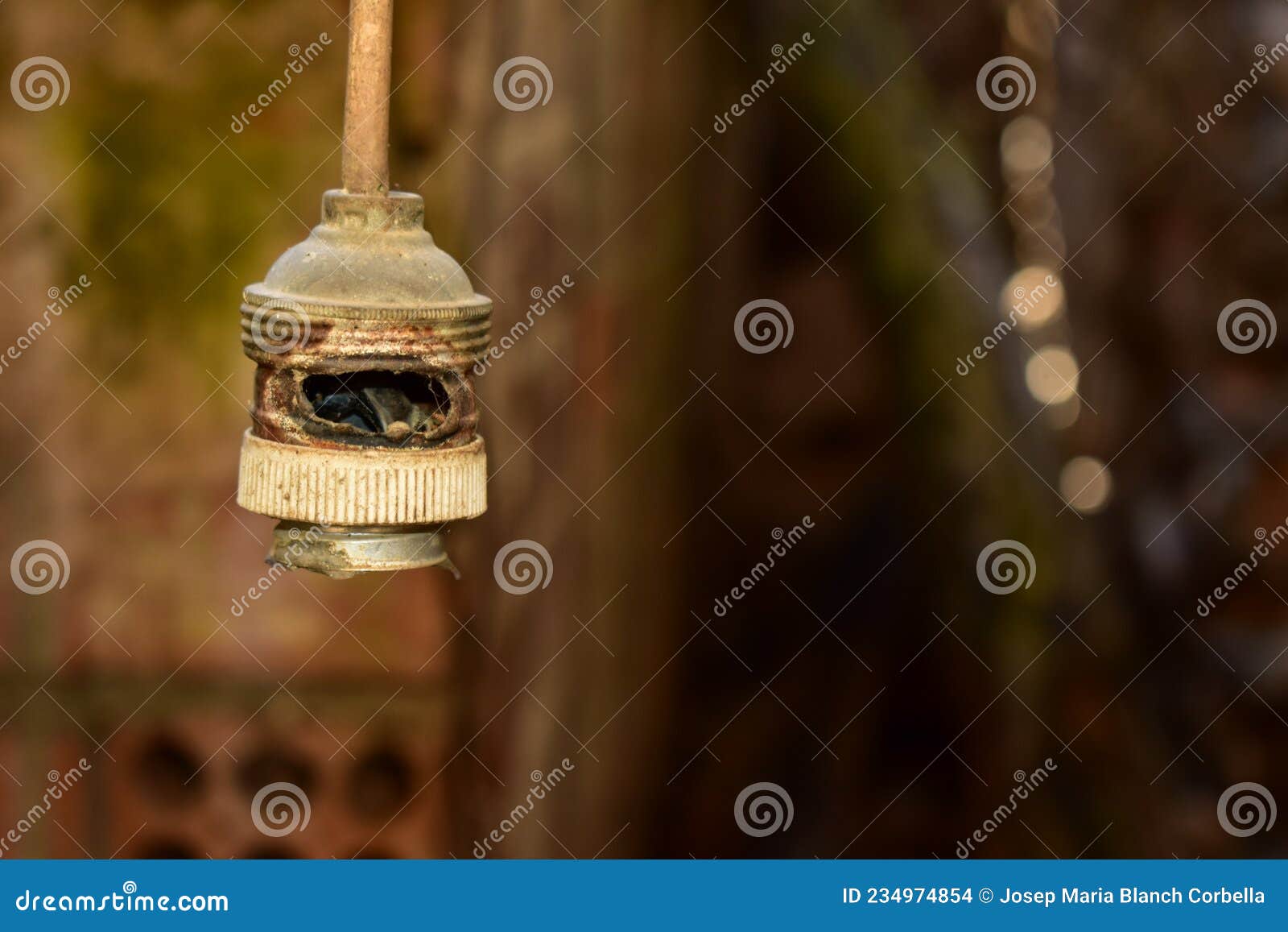 Broken lamp socket stock photo. Image of plastic, bulb - 234974854