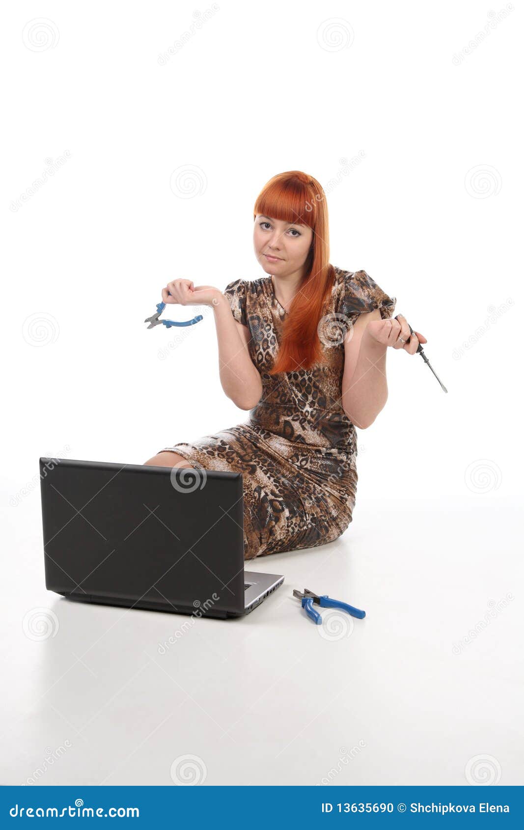 Broken laptop stock photo. Image of background, long - 13635690
