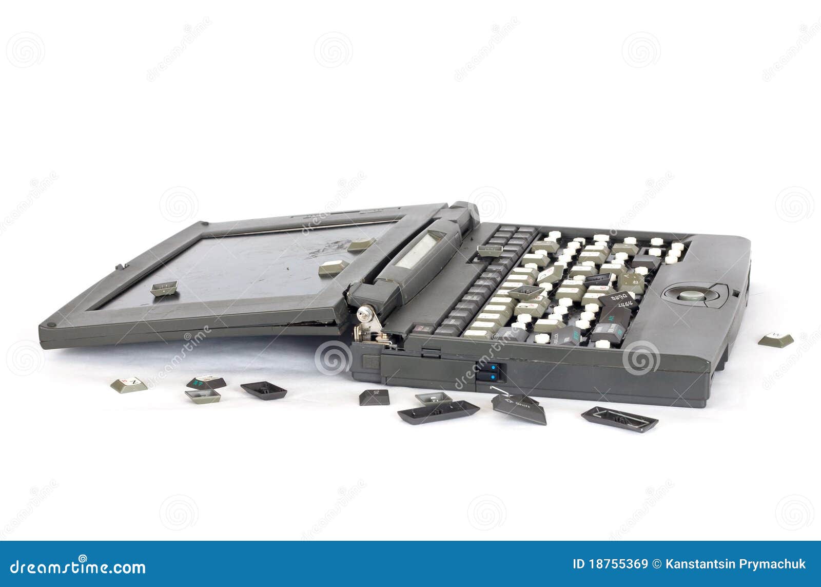 Broken laptop stock image. Image of disk, restore, data - 18755369