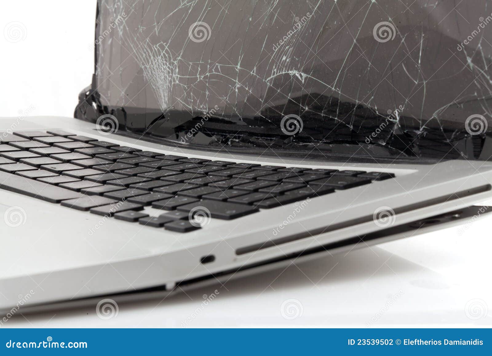 Broken laptop stock photo. Image of broken, liquid, board - 23539502