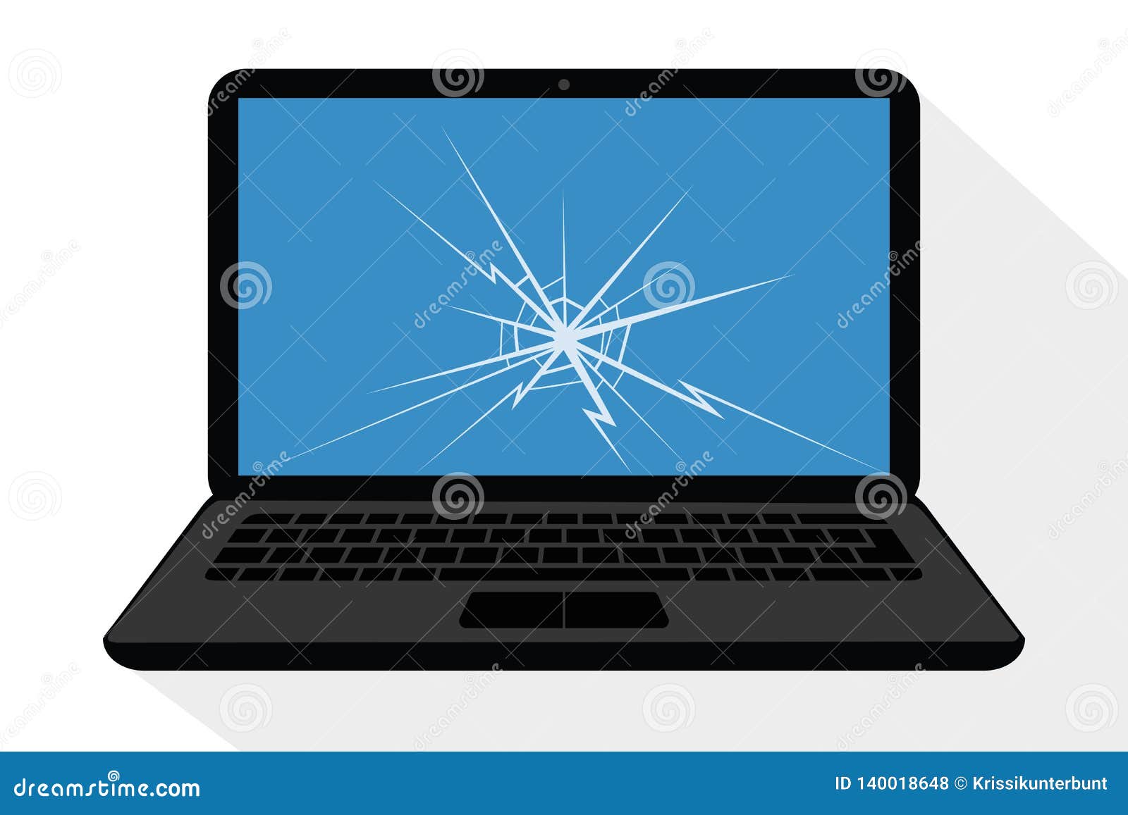 Broken Laptop Cartoon | CartoonDealer.com #39821607