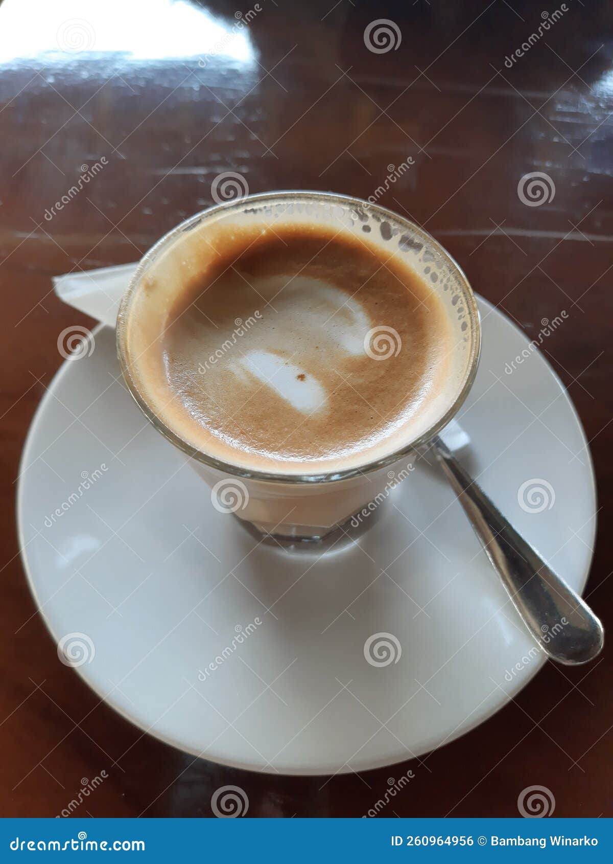 Broken Latte Art when Breakfast Stock Photo - Image of broken, caffeine ...