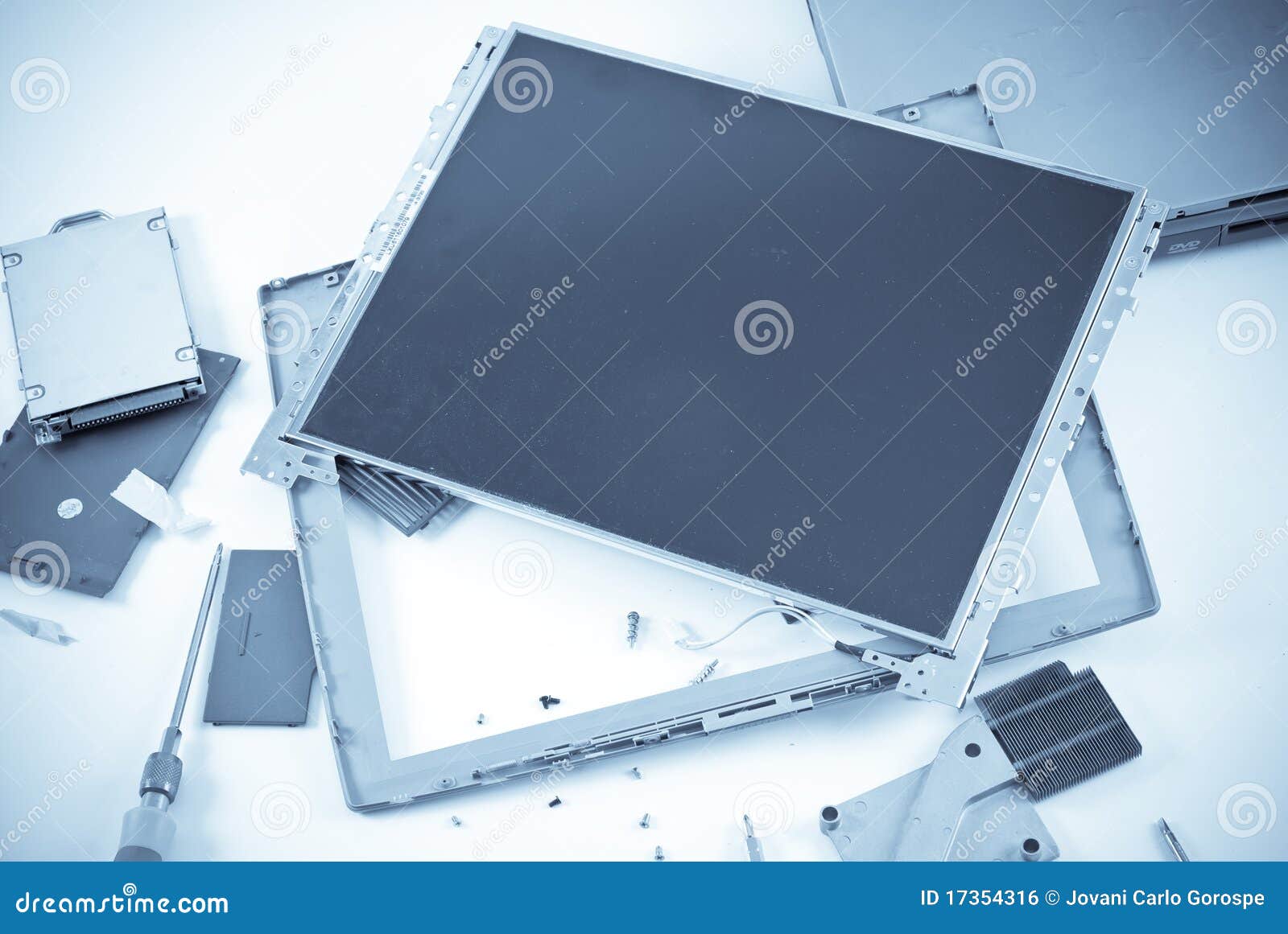 Broken LCD Display stock photo. Image of detail, advanced - 17354316