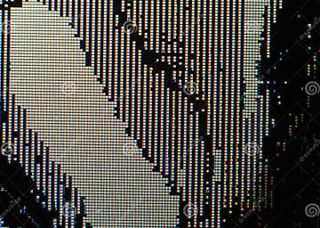 Broken LCD Screen Closeup Image - Macro of RGB Pixels and Defects Stock ...