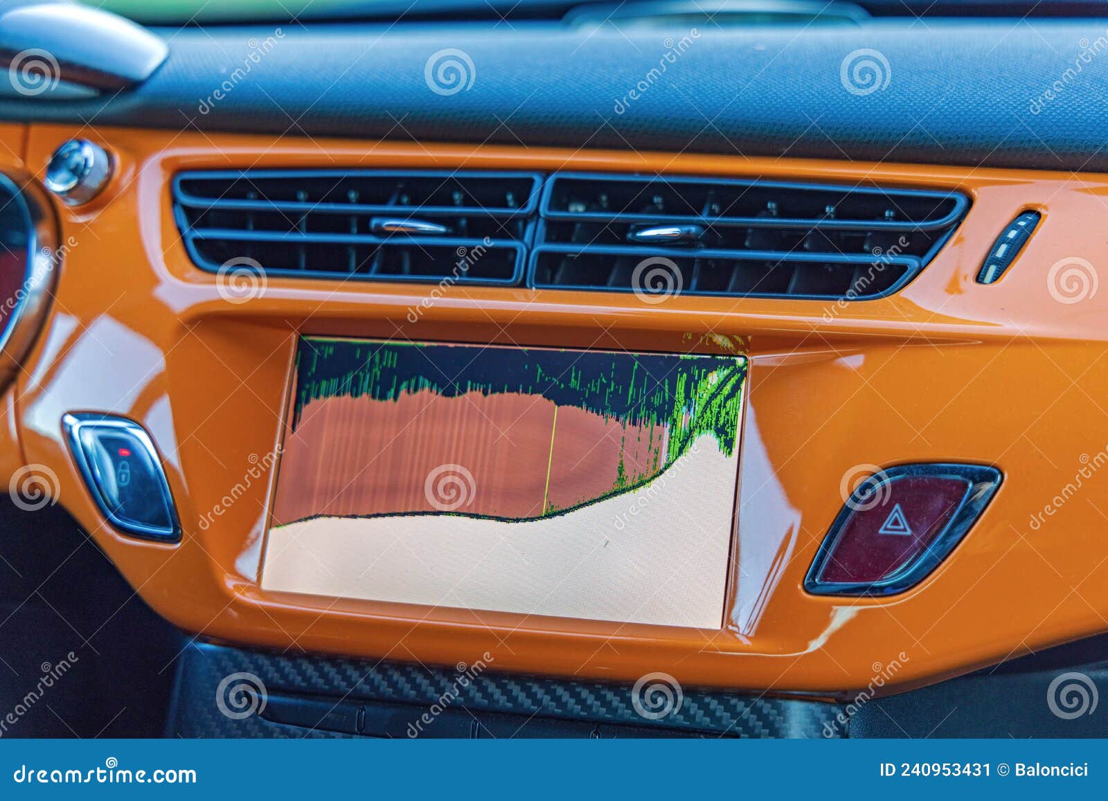 Broken Display Car stock image. Image of equipment, cracks - 240953431
