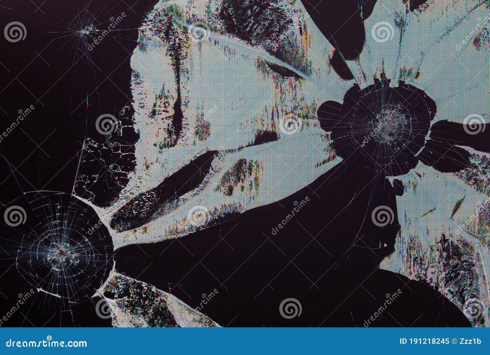 Broken Lcd Tft Tn Screen Flat Macro Texture with Crystal Leakage and ...