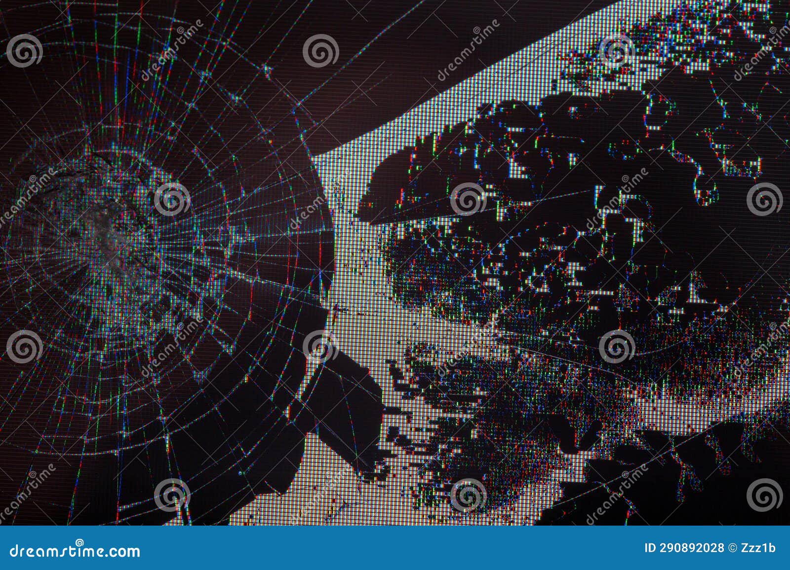 Broken Lcd Tft Tn Screen Flat Texture with Crystal Leakage and Physical ...