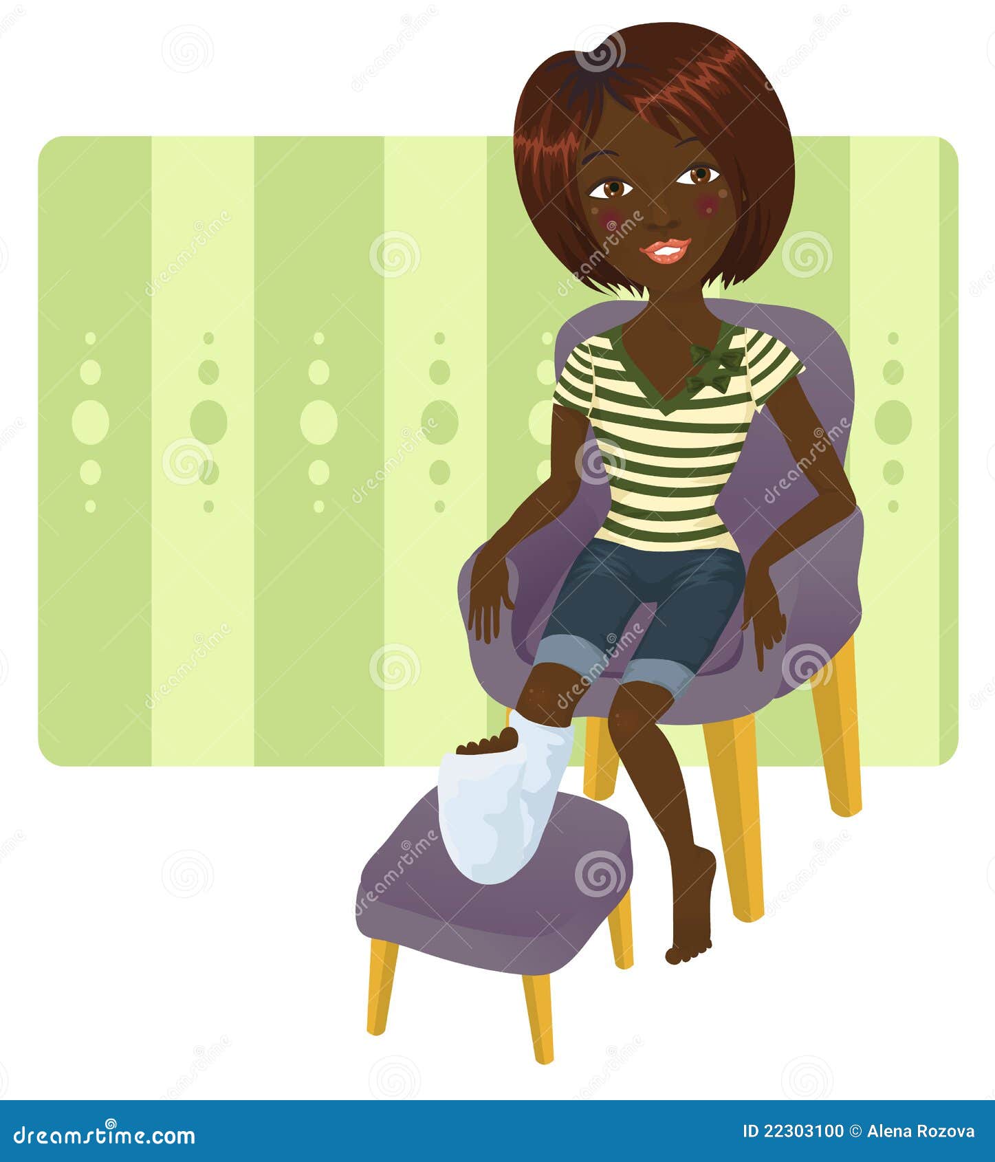 Girl Broken Leg Cartoon