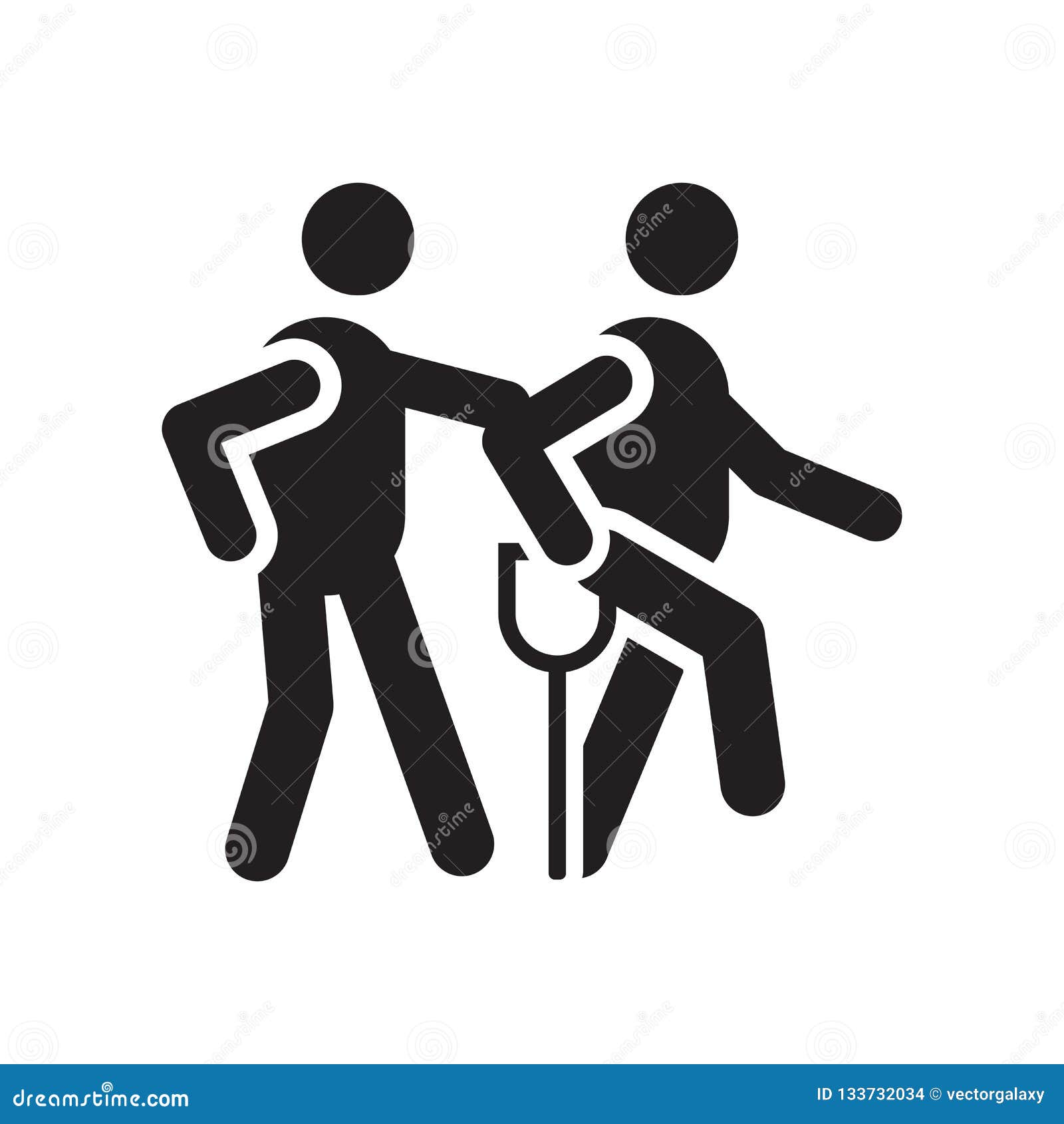 Broken Leg Icon Vector Sign and Symbol Isolated on White Background ...