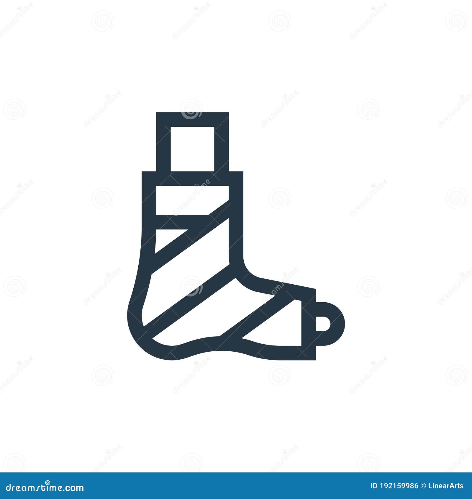 Broken Leg Icon Vector from Nursing Concept. Thin Line Illustration of ...