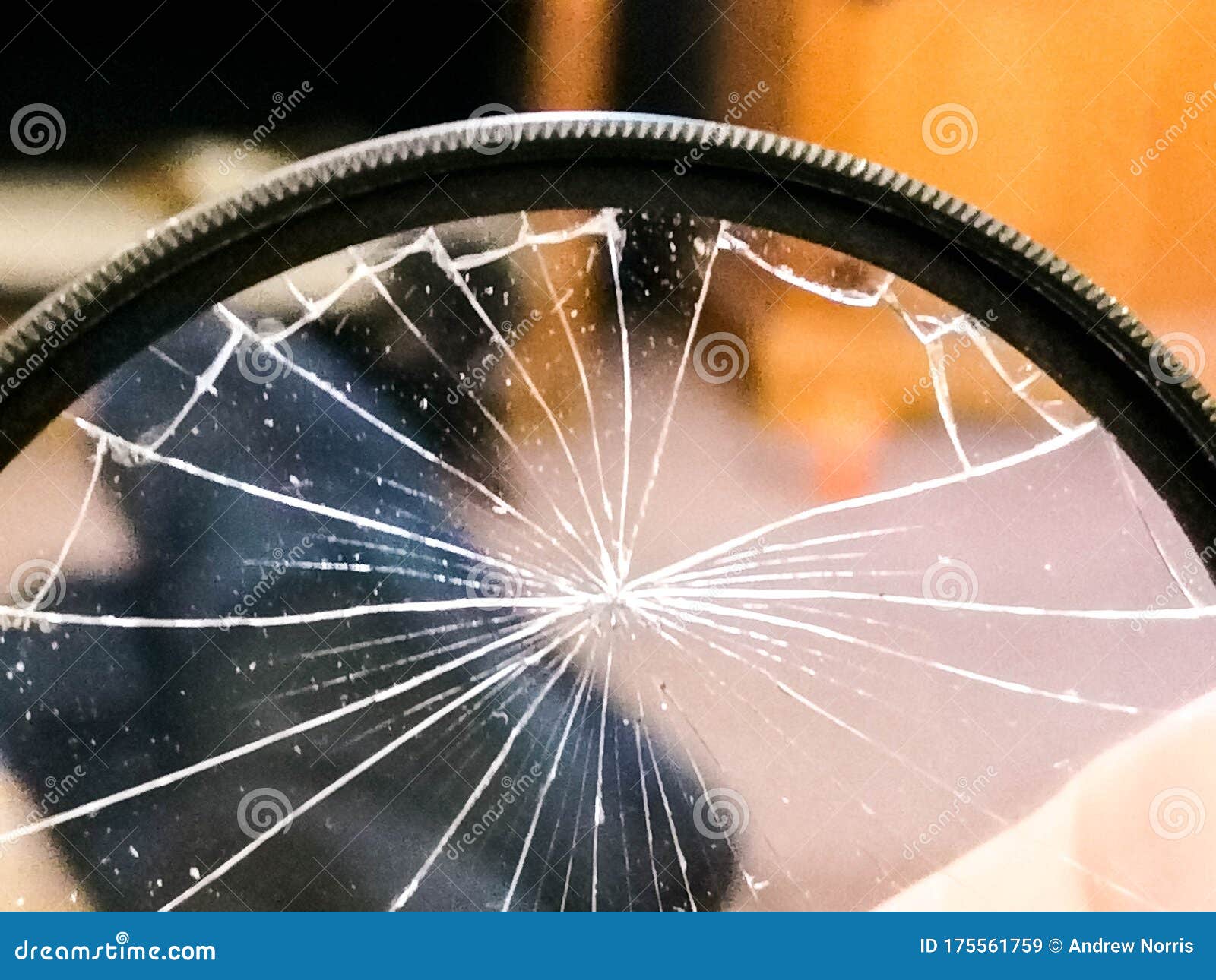Broken Lens Filter stock image. Image of claim, insurance - 175561759