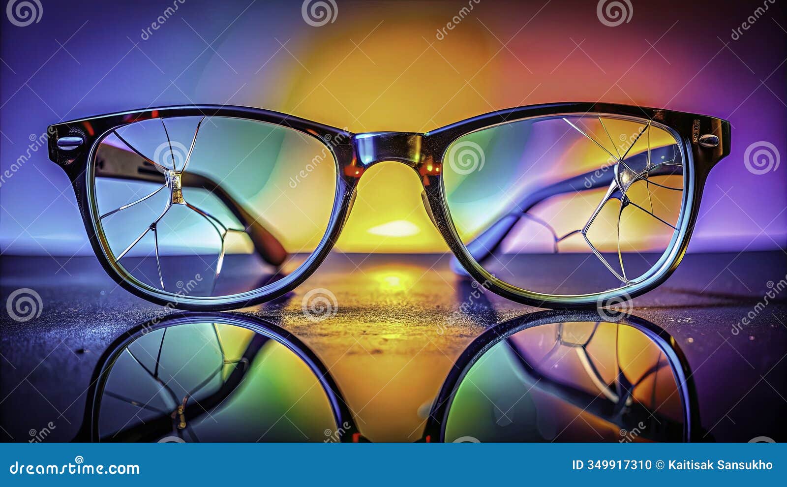 Broken Lens Glasses a Visual Metaphor for Negative Vs Positive Thinking ...