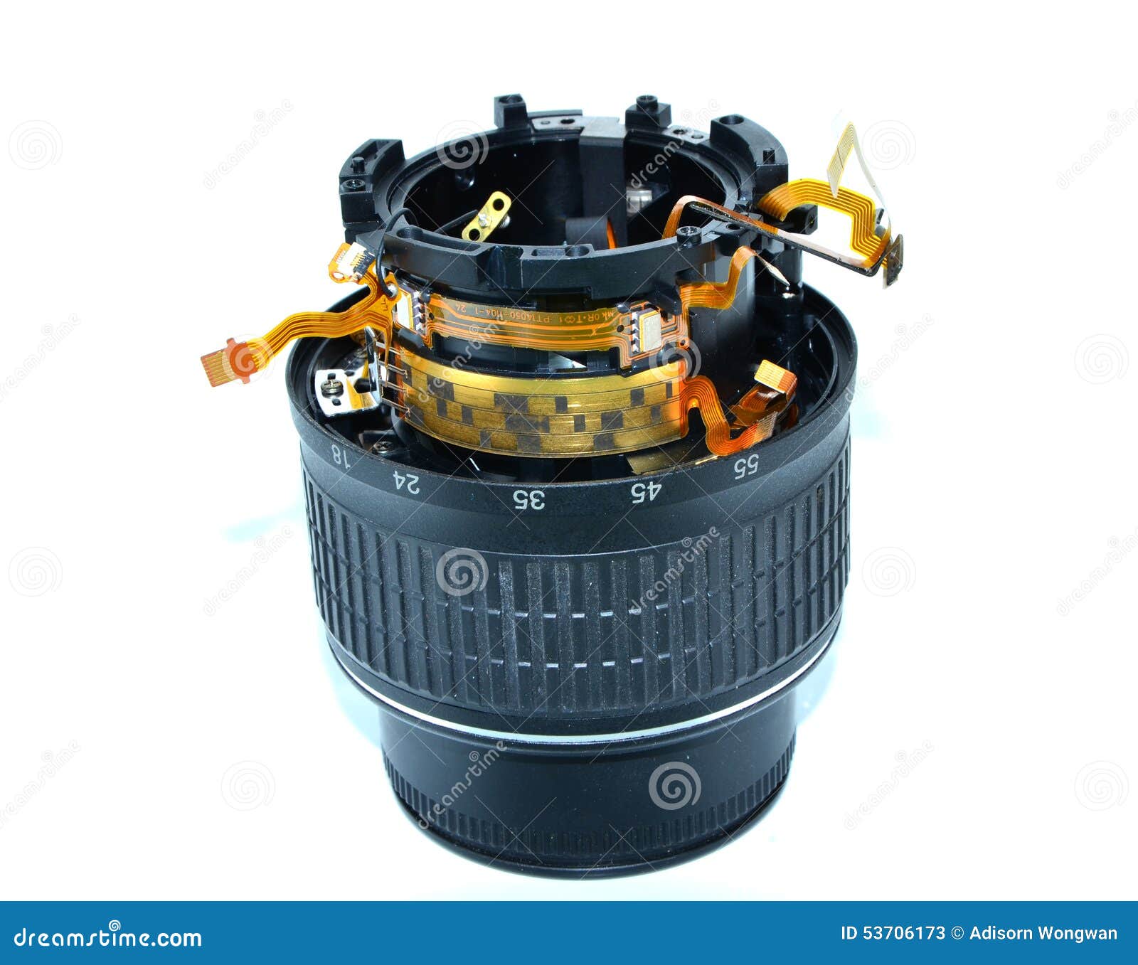 Broken Lens on White Background Stock Image - Image of camera, closeup ...