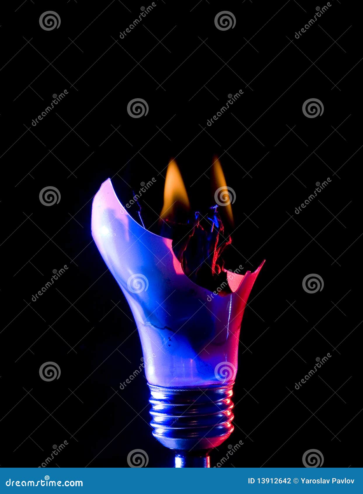 Broken light bulb stock photo. Image of glass, current - 13912642