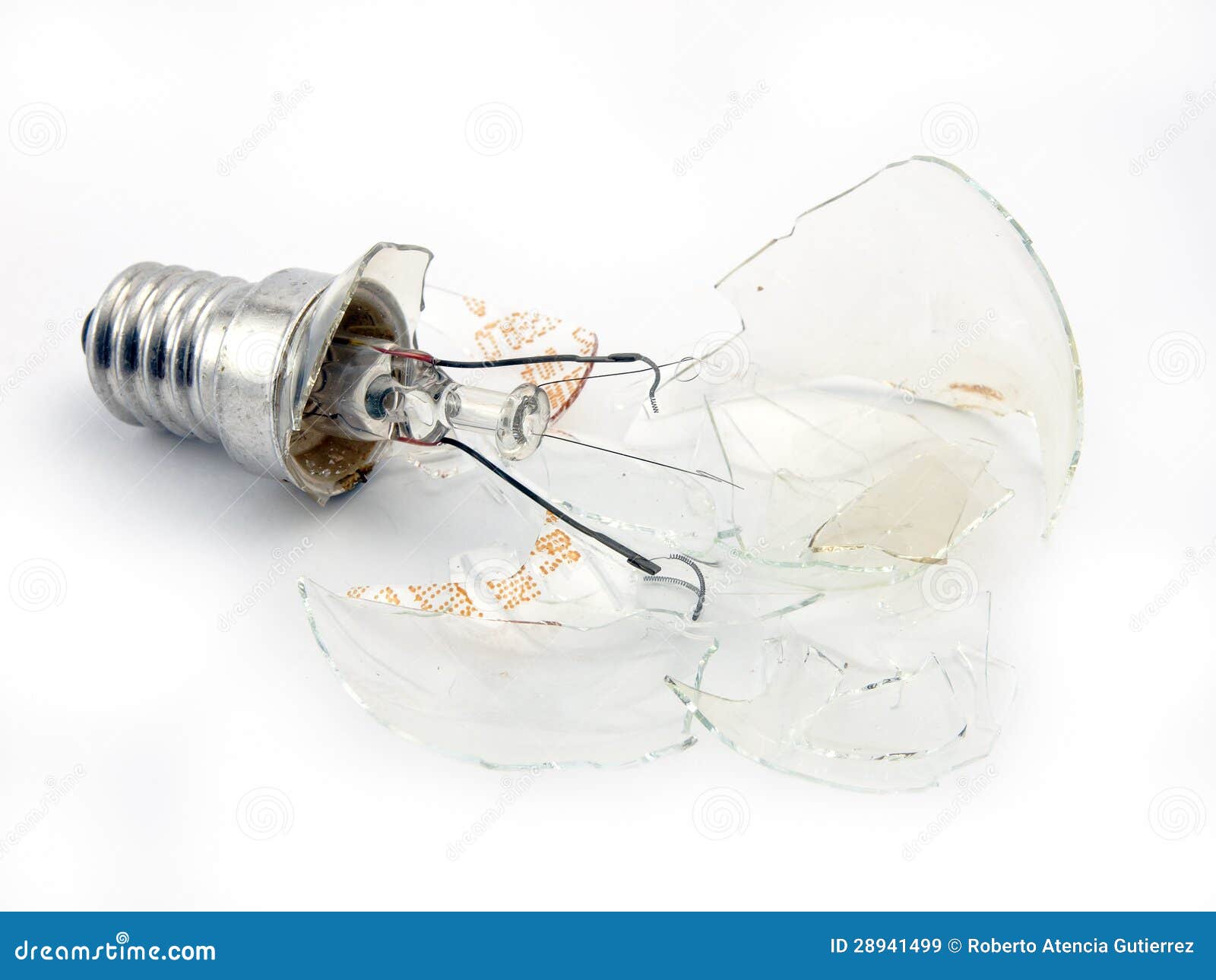 Broken light bulb stock image. Image of accident, cracked - 28941499