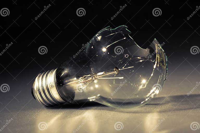 Broken light bulb stock image. Image of light, idea, crash - 44209781
