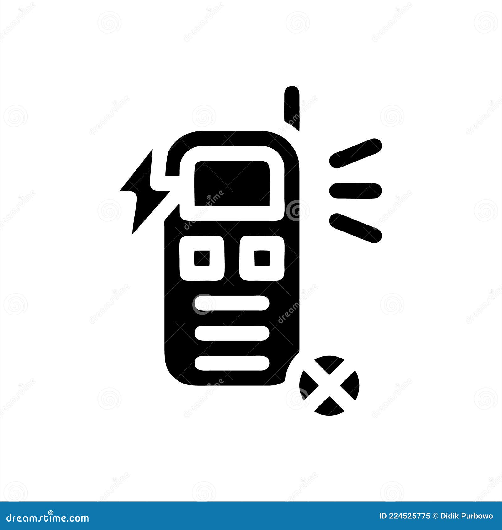 Broken Light Bulb Icon Isolated on White Background. Broken Light Bulb ...