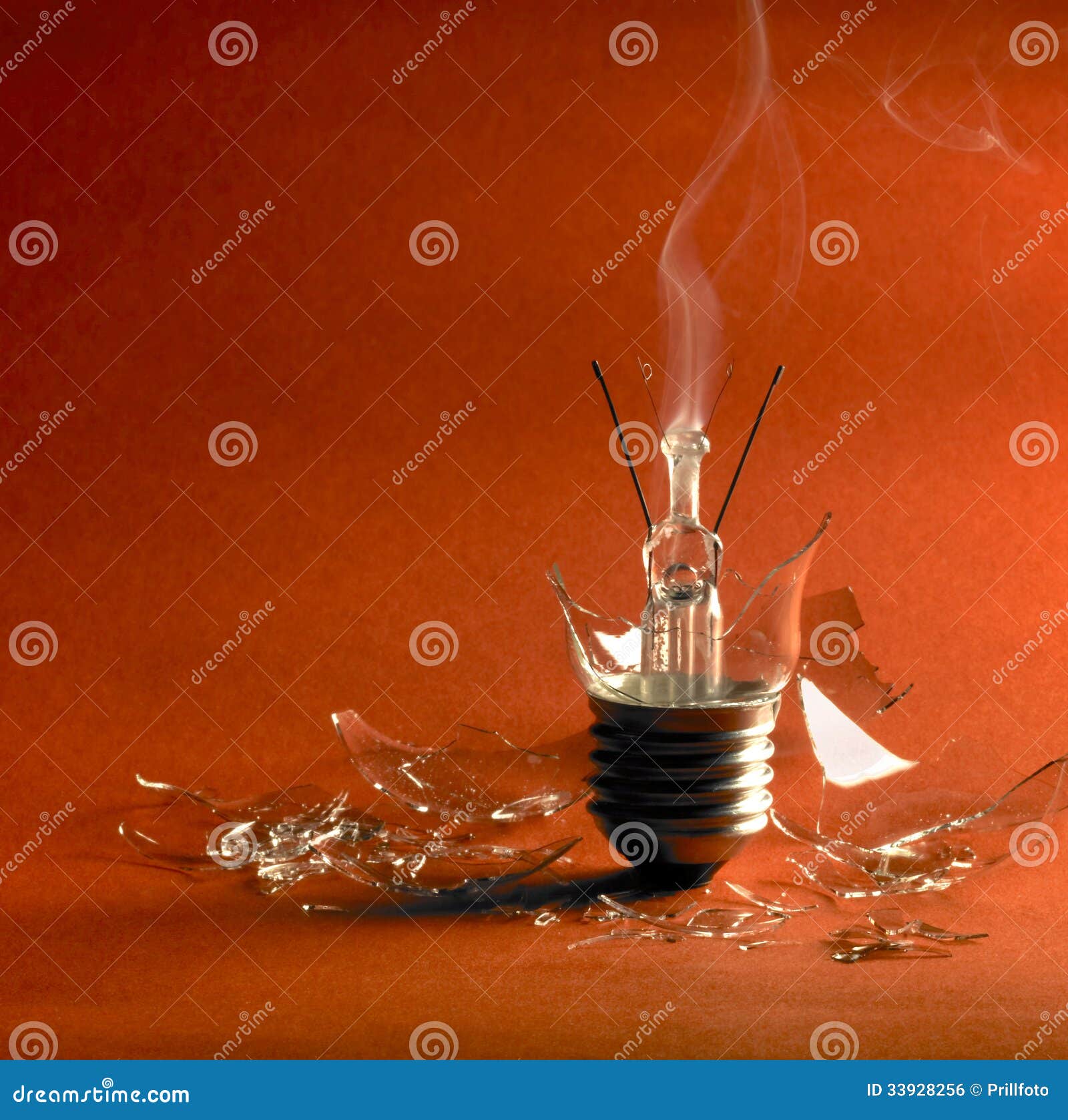 Broken light bulb stock photo. Image of electricity, filament - 33928256