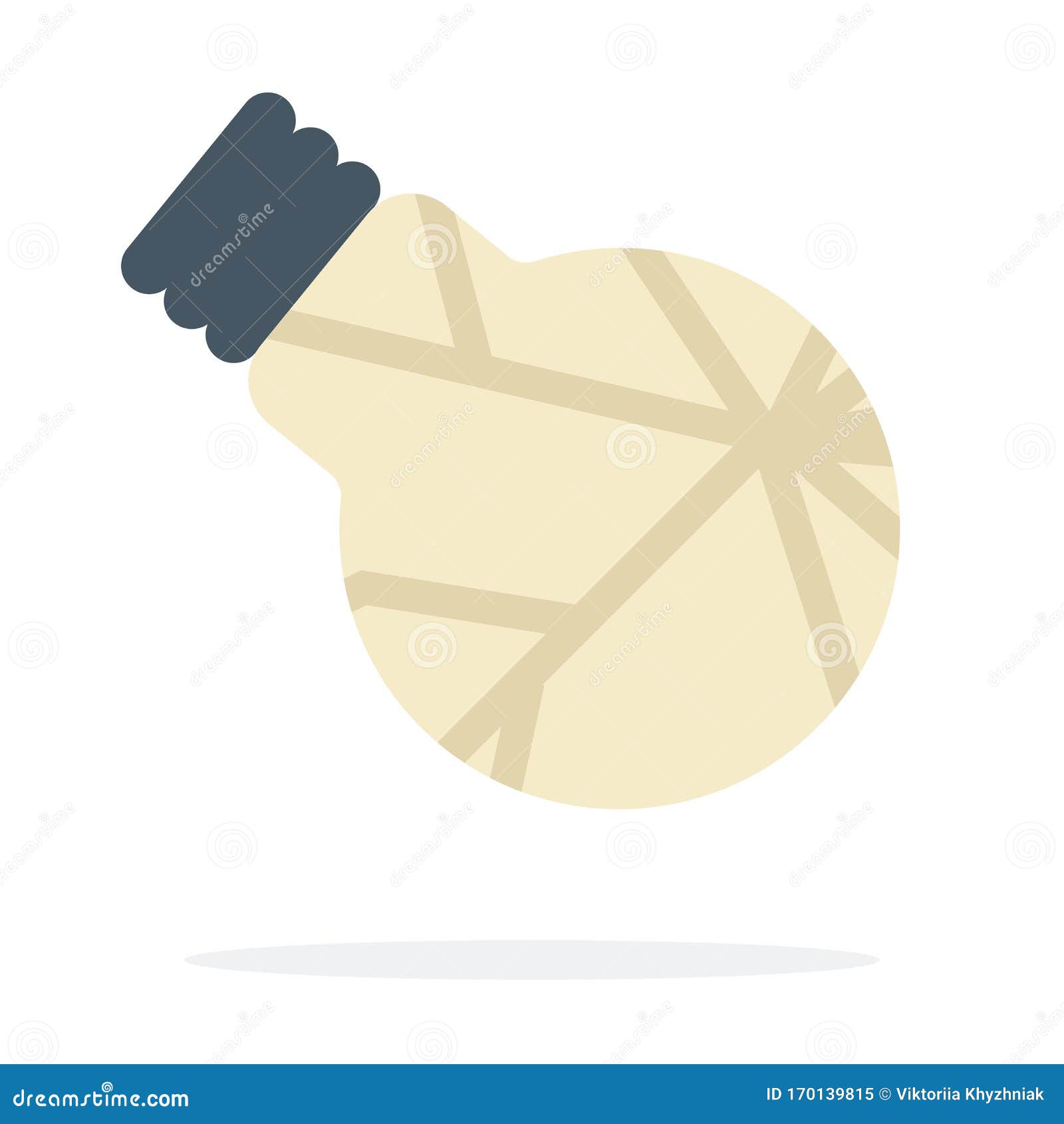 Broken Light Bulb Vector Flat Isolated Stock Vector - Illustration of ...