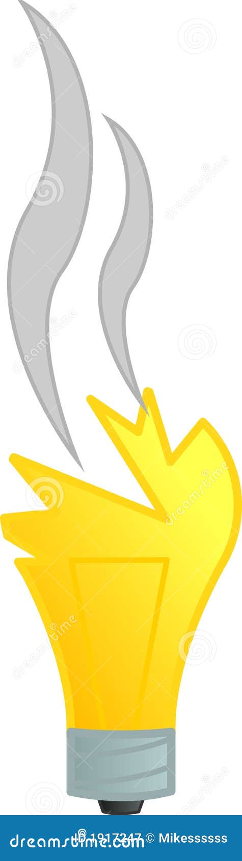 Broken Light Bulb Vector Illustration Stock Vector - Illustration of ...