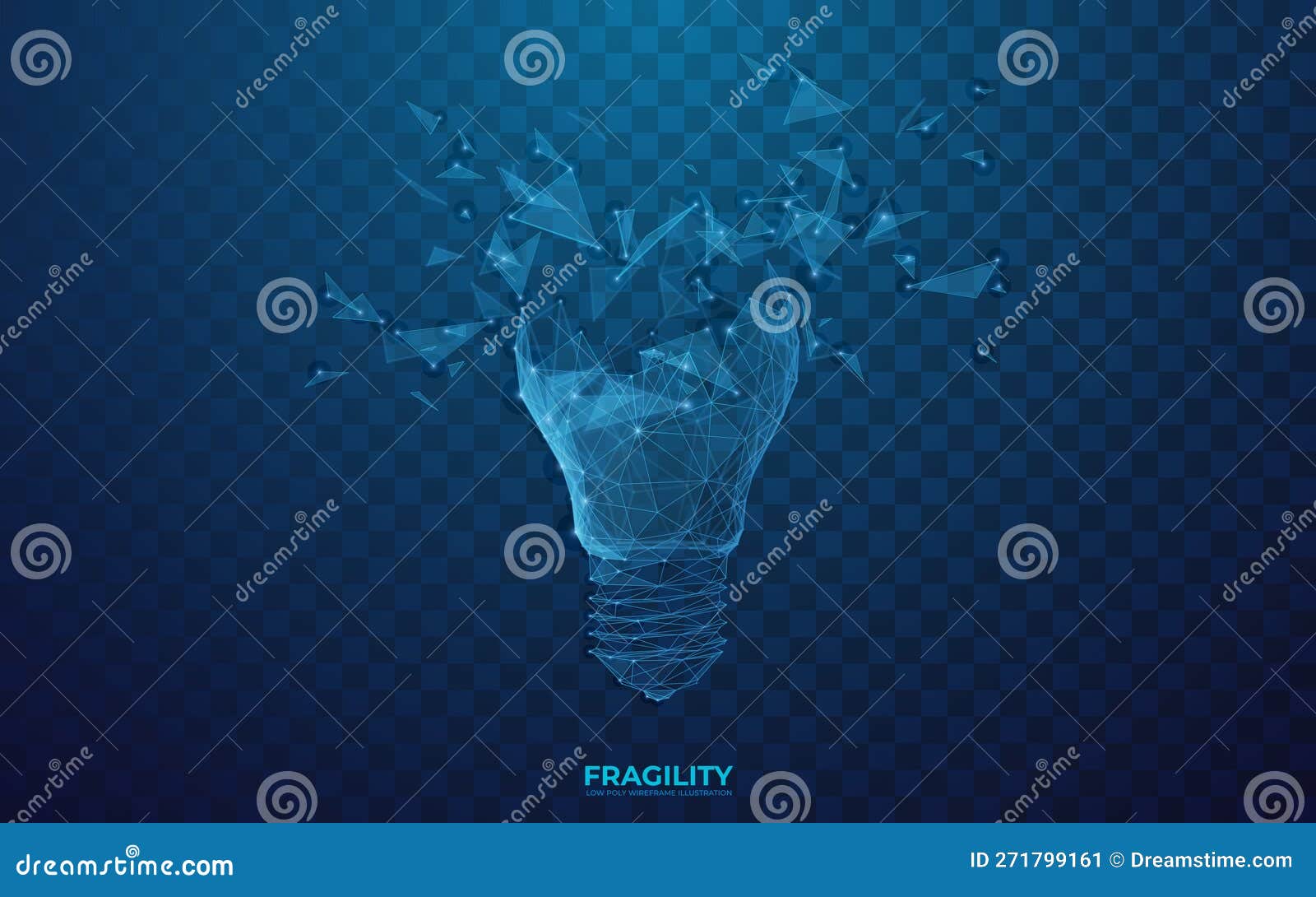 Broken Lightbulb. Burst Bulb. Abstract Fragility Concept. Stock Vector ...
